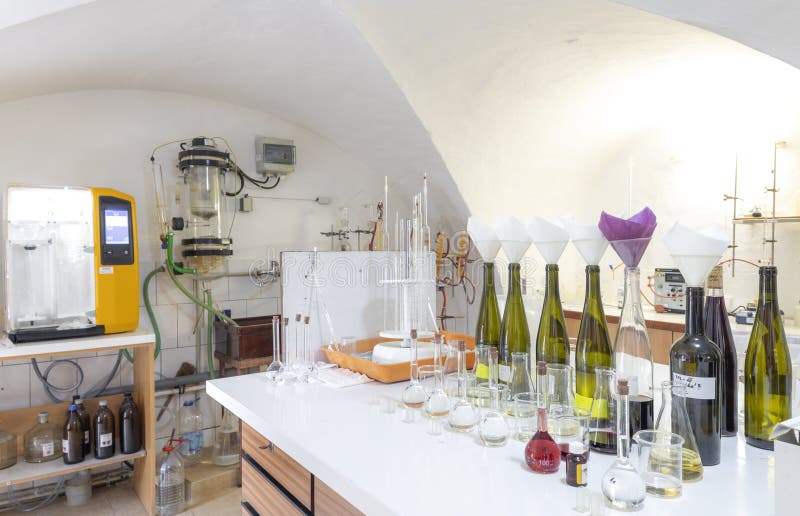 Wine S Laboratory with Traditional and Modern Apparatus Stock Image ...