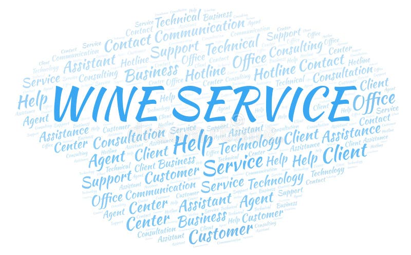 Wine Service word cloud stock illustration. Illustration of support ...
