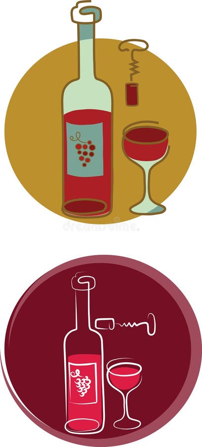 Minimalistic Wine Pour Symbol Stock Vector - Illustration of dinner ...