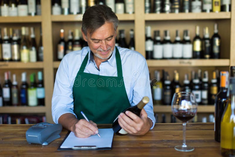 Wine Shop Owner stock image. Image of occupation, portrait - 79237111