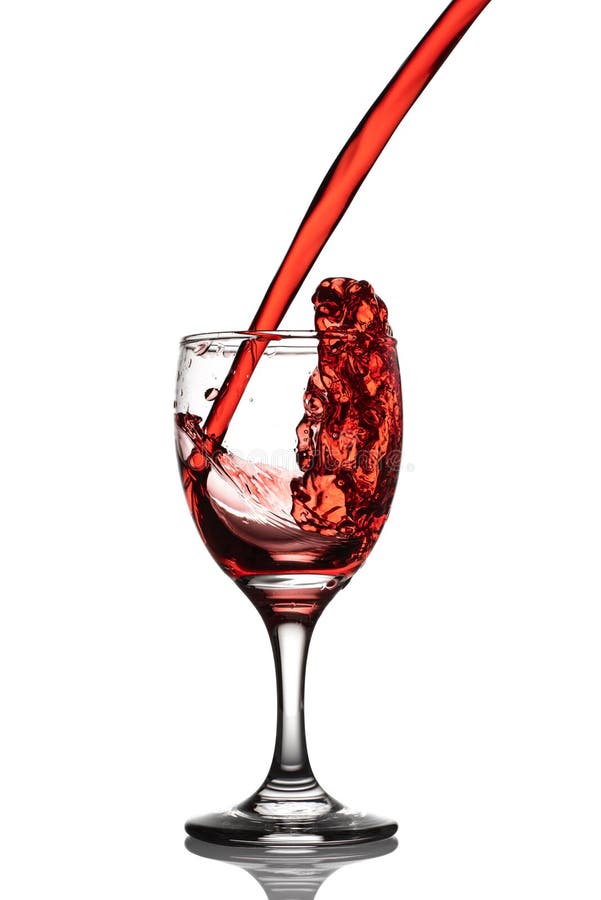 Red Wine Abstract Splash Shape on White Background Stock Image - Image ...