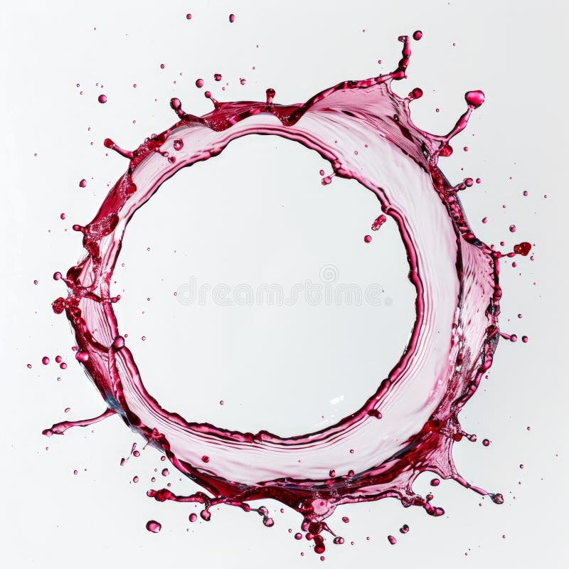 Wine Splashing on White Background Stock Illustration - Illustration of ...