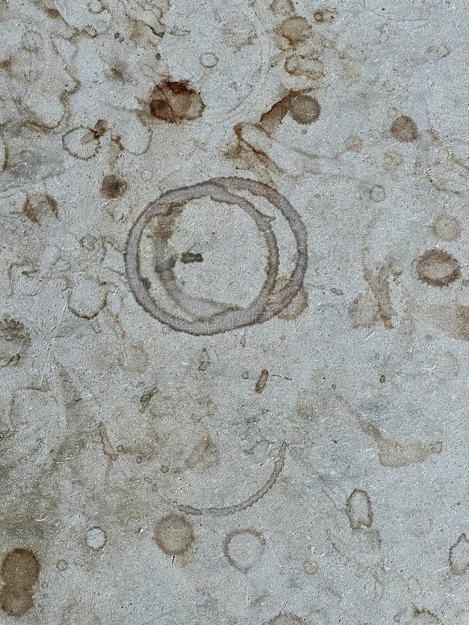 Wine Stains and Glass Rings on Stone Table. Abstract Vintage Texture ...