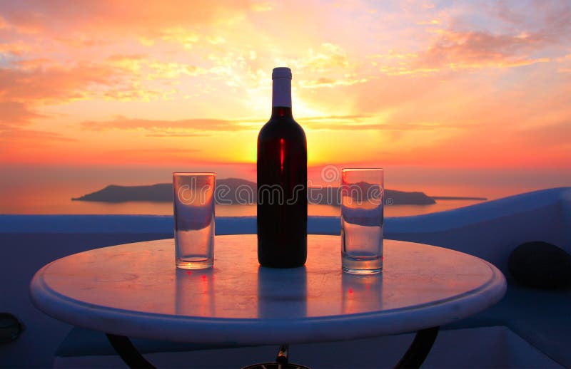 Red Wine Beach Sunset stock photo. Image of beverage, stemware - 473002