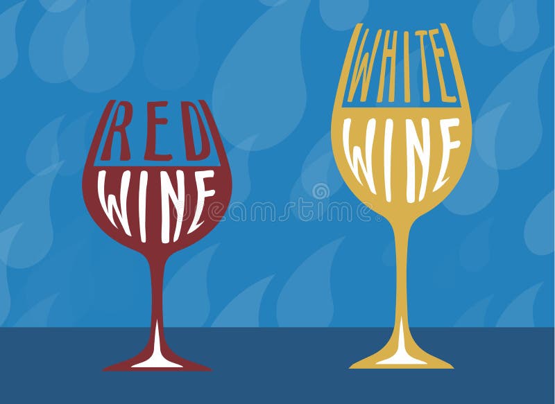 Wine Symbol Collection with Red and White Wine Stock Vector ...