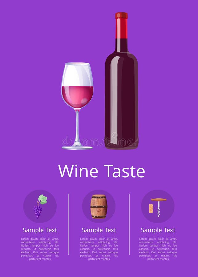 Wine Taste with Text Sample Vector Illustration Stock Vector ...