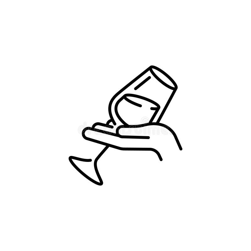 Wine Tasting Icon stock vector. Illustration of swirlglass - 380259069