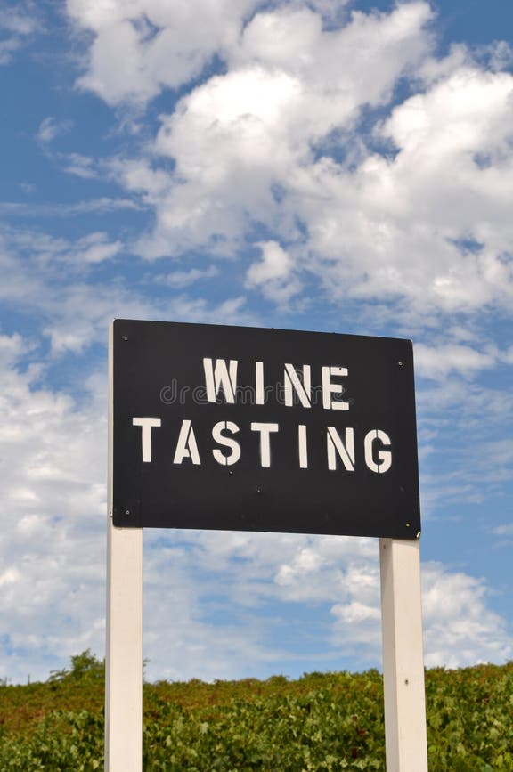 Wine Tasting Sign stock image. Image of plants, california - 15701463