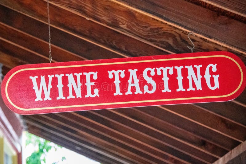Wine tasting sign stock photo. Image of signage, vineyard - 150742164