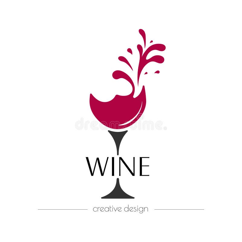 Wine. Template for a Logo, Label, Emblem or Sticker. Visualization for ...