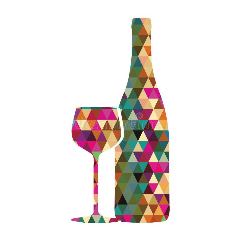 Wine Triangle Mosaic Icon Image Stock Vector - Illustration of alcohol ...