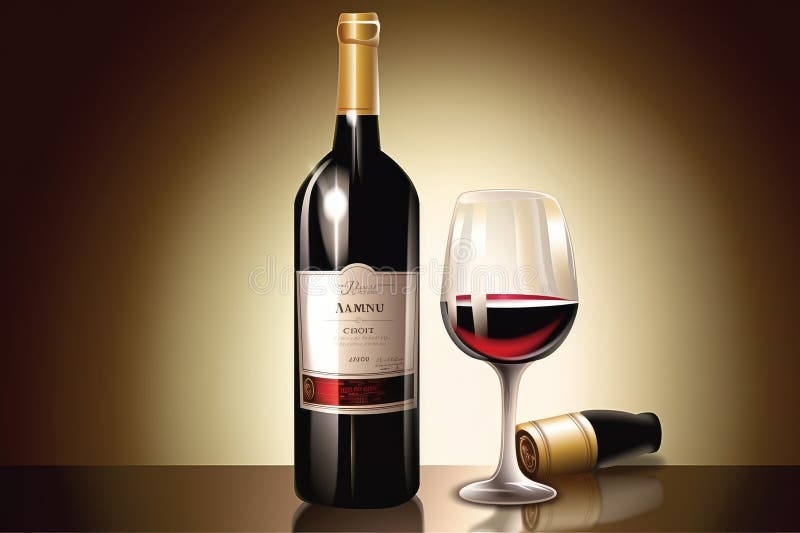 Wine Vector Graphic Illustration Design. Generative Ai Stock ...