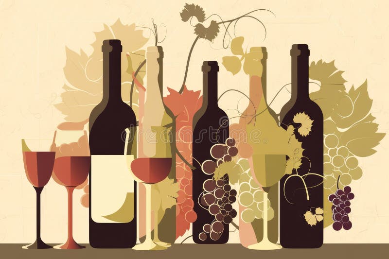 Wine Vector Graphic Representation Illustration. Generative Ai Stock ...