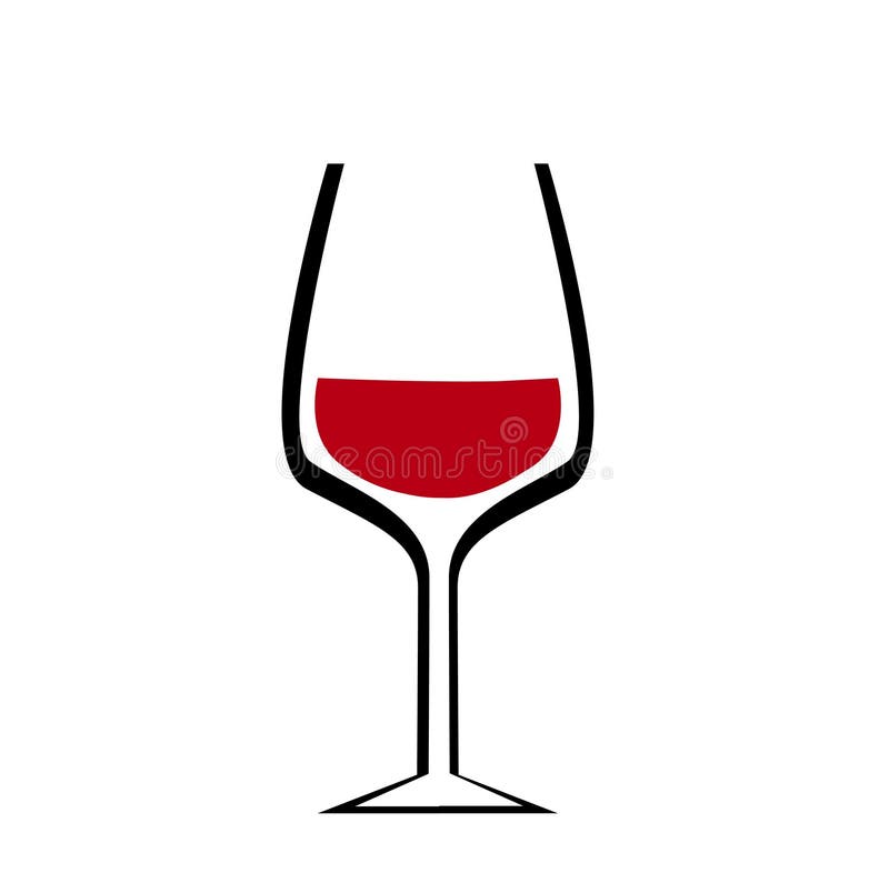 Wineglass with wine vector stock vector. Illustration of grape - 259886355