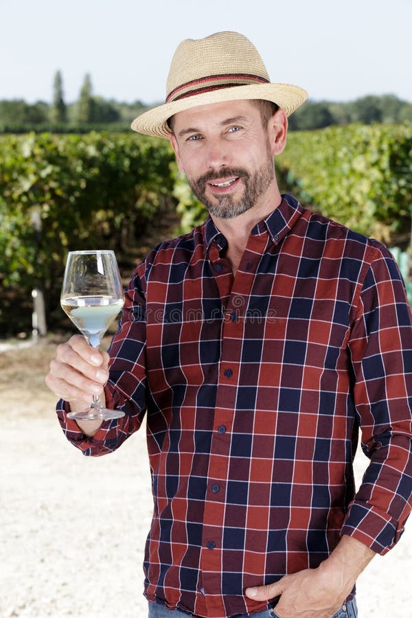 Man tasting wine in field stock image. Image of outdoors - 21369835