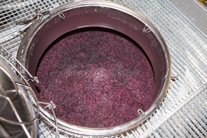 Winemaking Vats For Fermenting Grapes And Producing Wine At The Winery ...