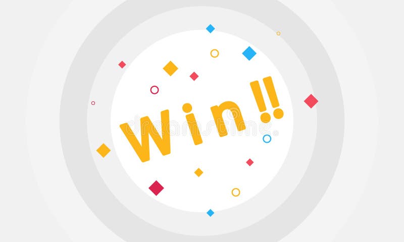 Winer Sign. Congratulations Win Banner Stock Illustration ...