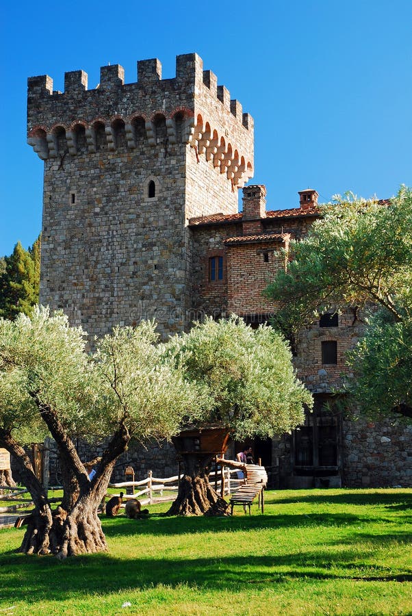 Castle of Napa editorial stock photo. Image of fence - 243668888