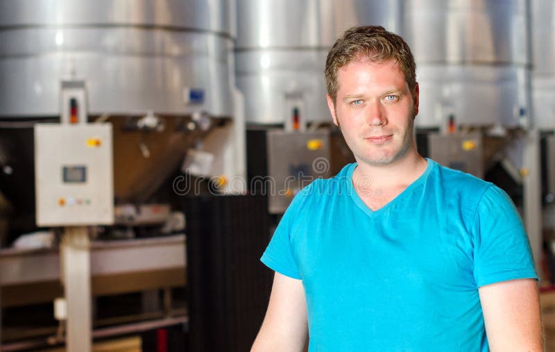 Winery worker stock photo. Image of fermenting, process - 35382902