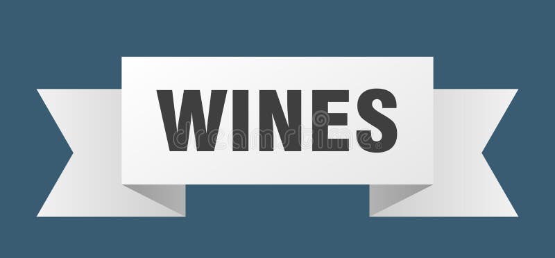 Wines ribbon. stock vector. Illustration of peeler, graphic - 191271346