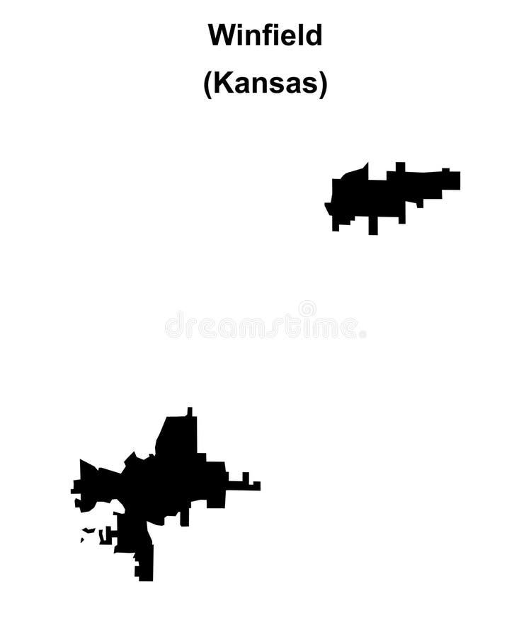 Winfield outline map stock illustration. Illustration of winfield ...