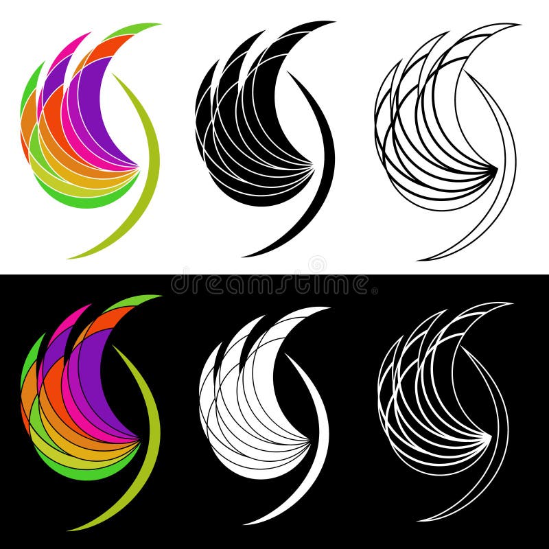 Wing_abstract stock vector. Illustration of bird, abstract - 70297939