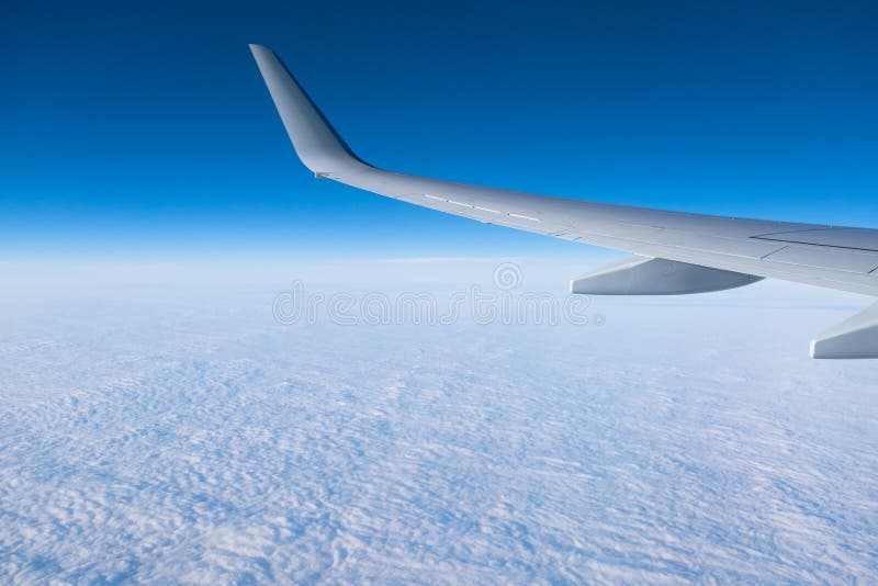 Wing Aircraft in Altitude during Flight Stock Photo - Image of holiday ...
