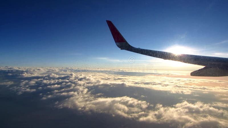 Wing of Aircraft that Enters into Fog and Clouds Stock Footage - Video ...