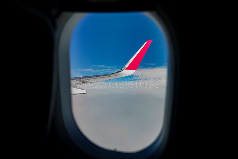 Airplane, view from window stock photo. Image of panorama - 277579832