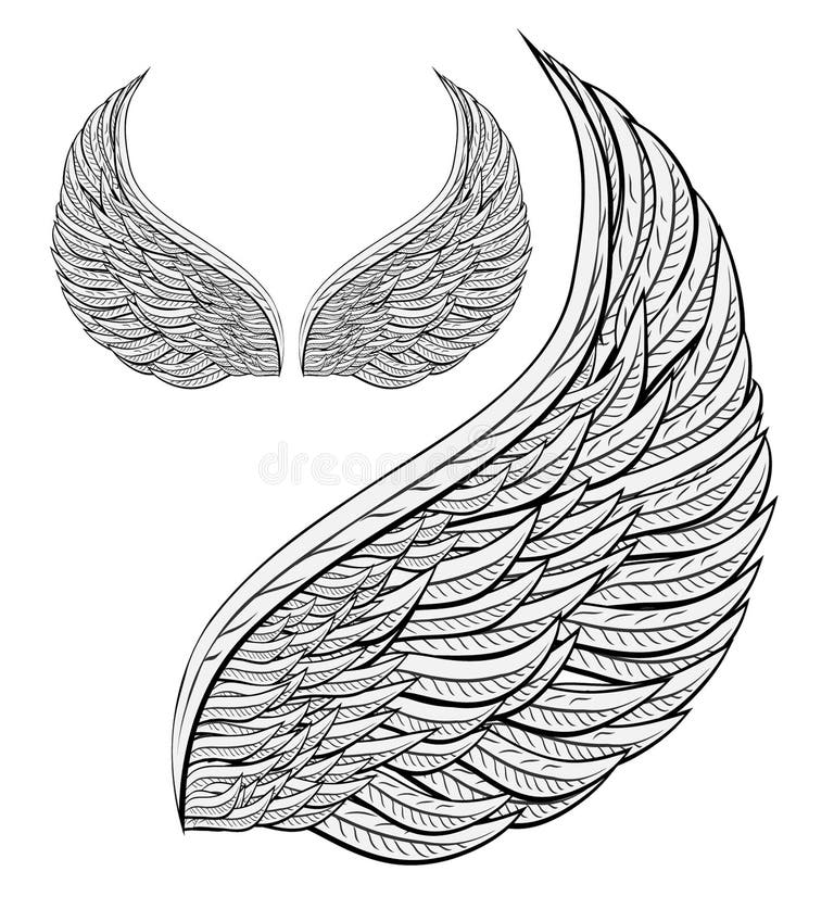 Angel Wing Border Frame Stock Illustrations – 234 Angel Wing Border ...