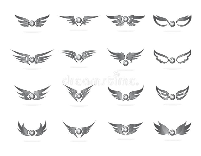 Wing art stock vector. Illustration of medallion, label - 41037869