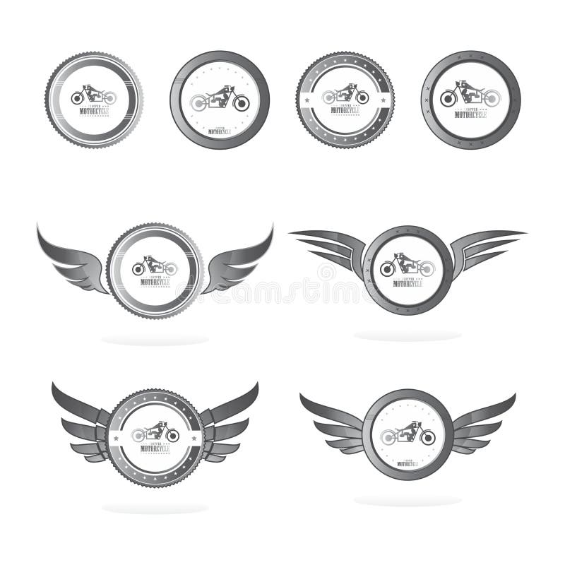 Wing art motorcycle theme stock vector. Illustration of shine - 41037823