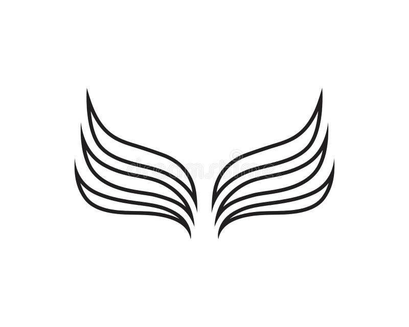 Wing Black Logo Template Vector Illustration Design Vector Stock Vector ...