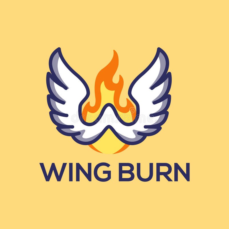 Wing Burn Fire hot art fly stock vector. Illustration of bright - 219916214