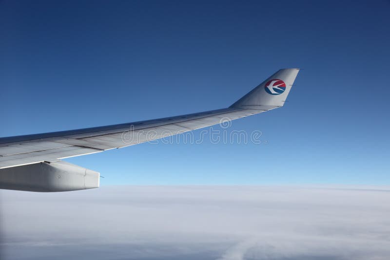 Wing of a China Eastern Airplane Editorial Stock Image - Image of ...