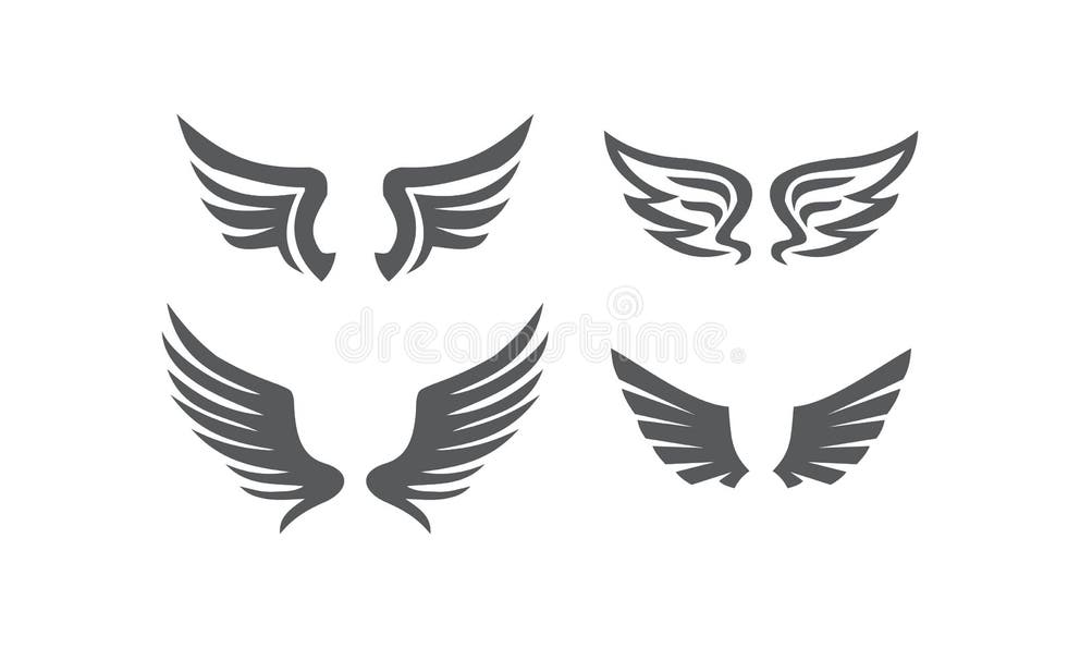 Wing Collection Set stock vector. Illustration of heraldic - 103209001