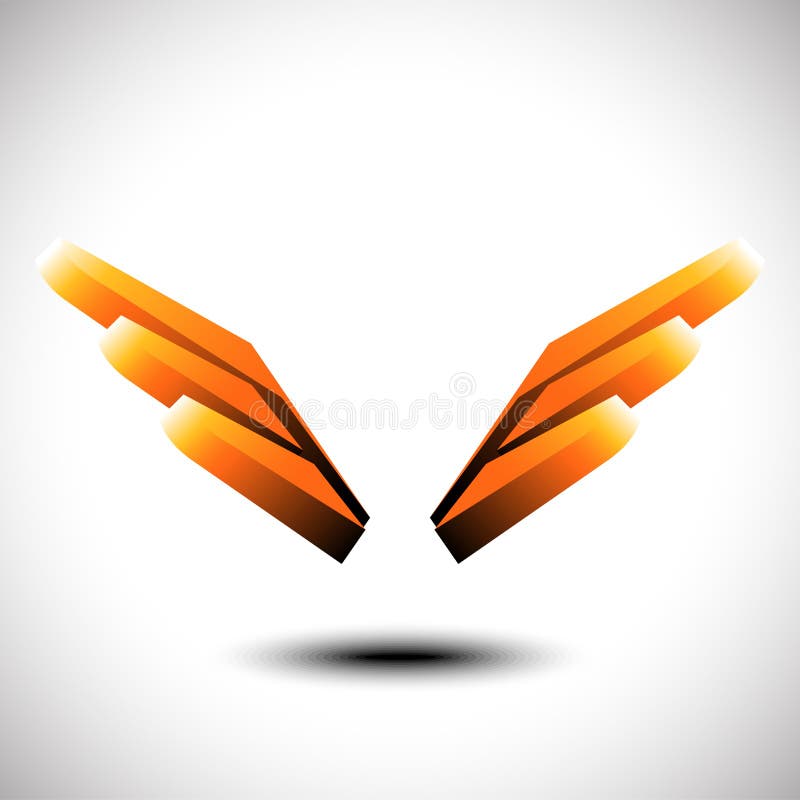 Flying wings icon. stock vector. Illustration of freedom - 140567700