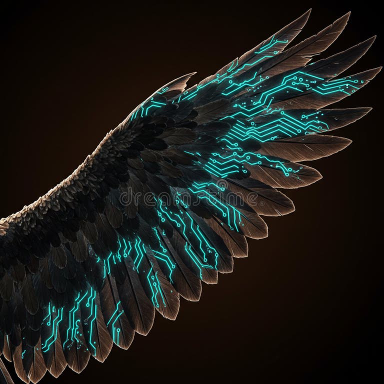 A Wing Design Blends Natural and Technological Elements, Featuring ...