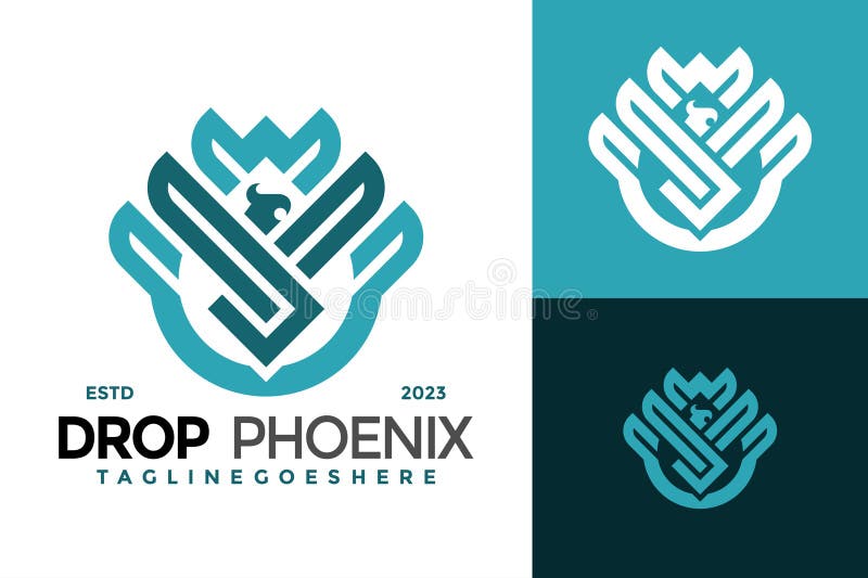 Wing Drop Phoenix Logo Design Vector Symbol Icon Illustration Stock ...