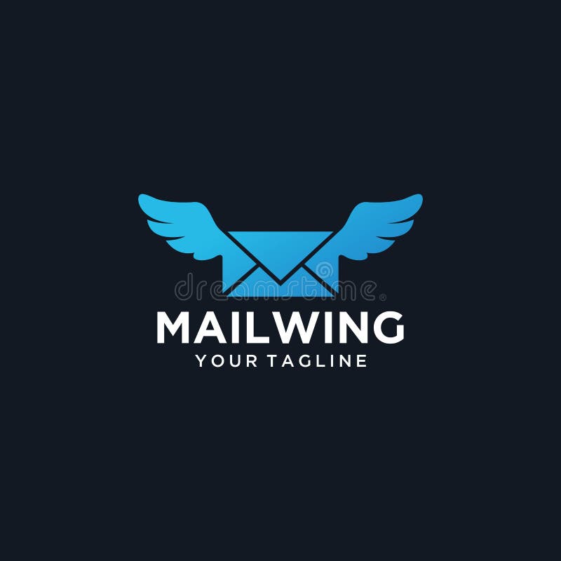 Wing End Email Logo Template Premium Vector Stock Vector - Illustration ...