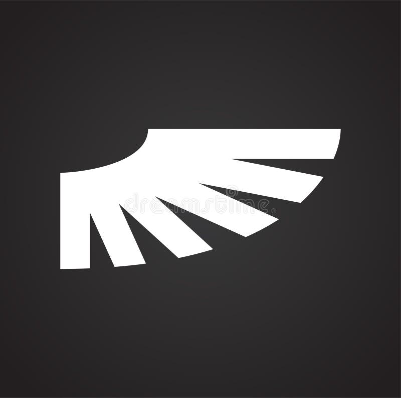 Wing Icon on Black Background for Graphic and Web Design. Simple Vector ...