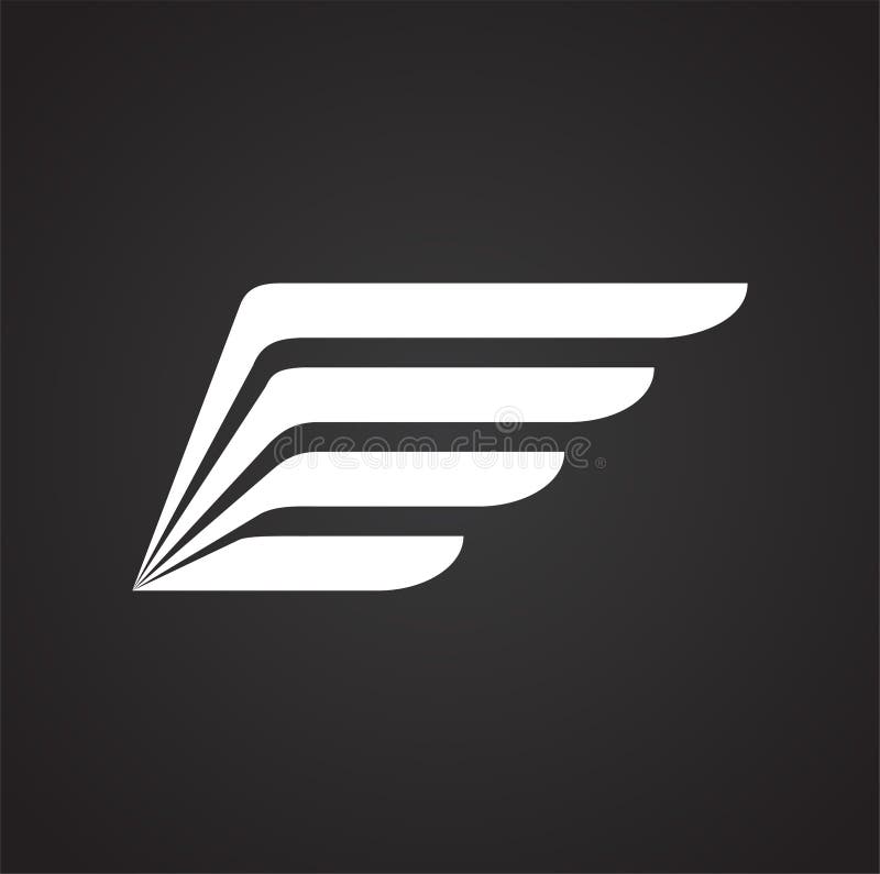 Wing Icon on White Background for Graphic and Web Design. Simple Vector ...