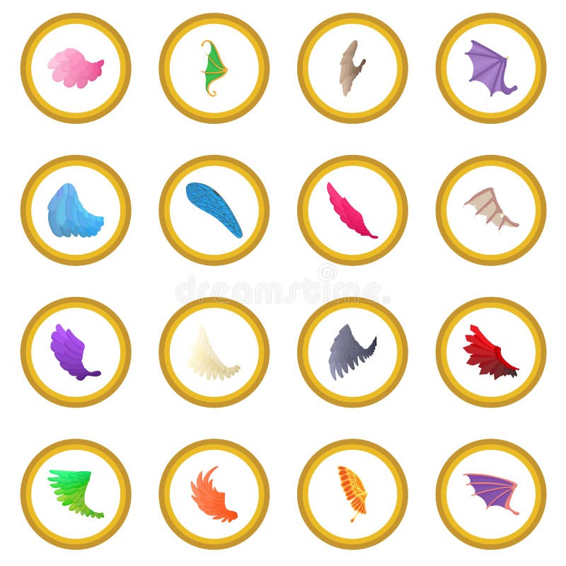 Wing icon circle stock illustration. Illustration of heraldic - 127093263