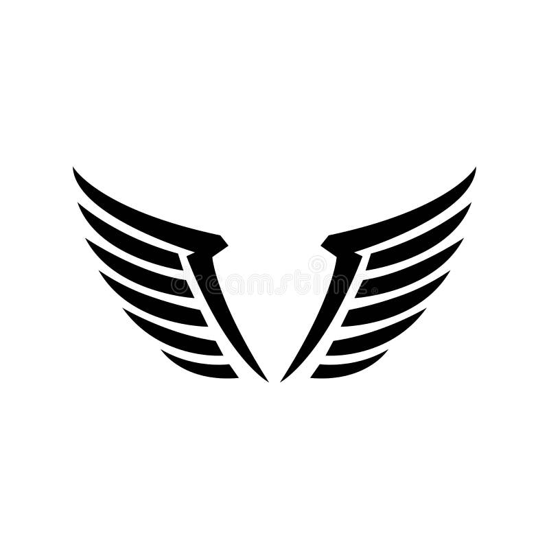 Wing Icon Logo Vector Design Stock Illustration - Illustration of ...