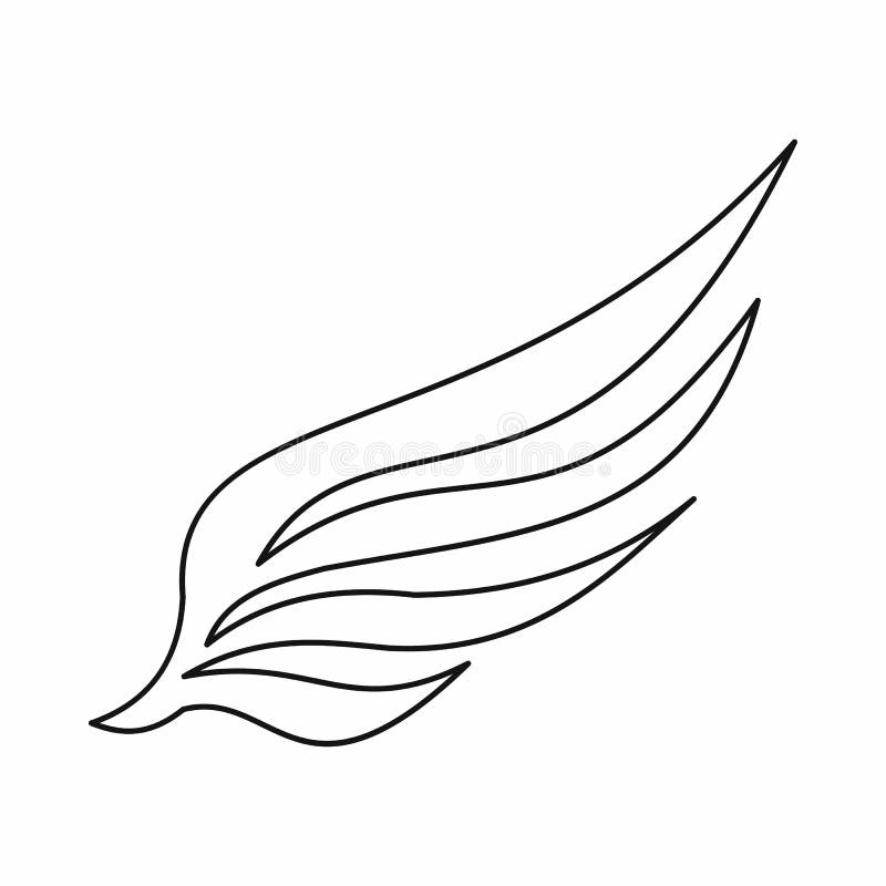 Wing icon, outline style stock vector. Illustration of hawk - 81988882