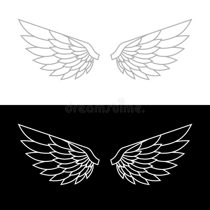 Wing Icon Set. Vector stock vector. Illustration of identity - 70932437
