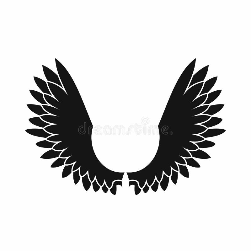 Wing icon, simple style stock vector. Illustration of isolated - 81988665