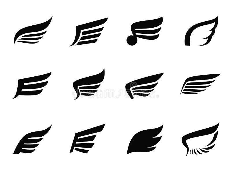 Wing icons stock vector. Illustration of speed, modern - 7834628