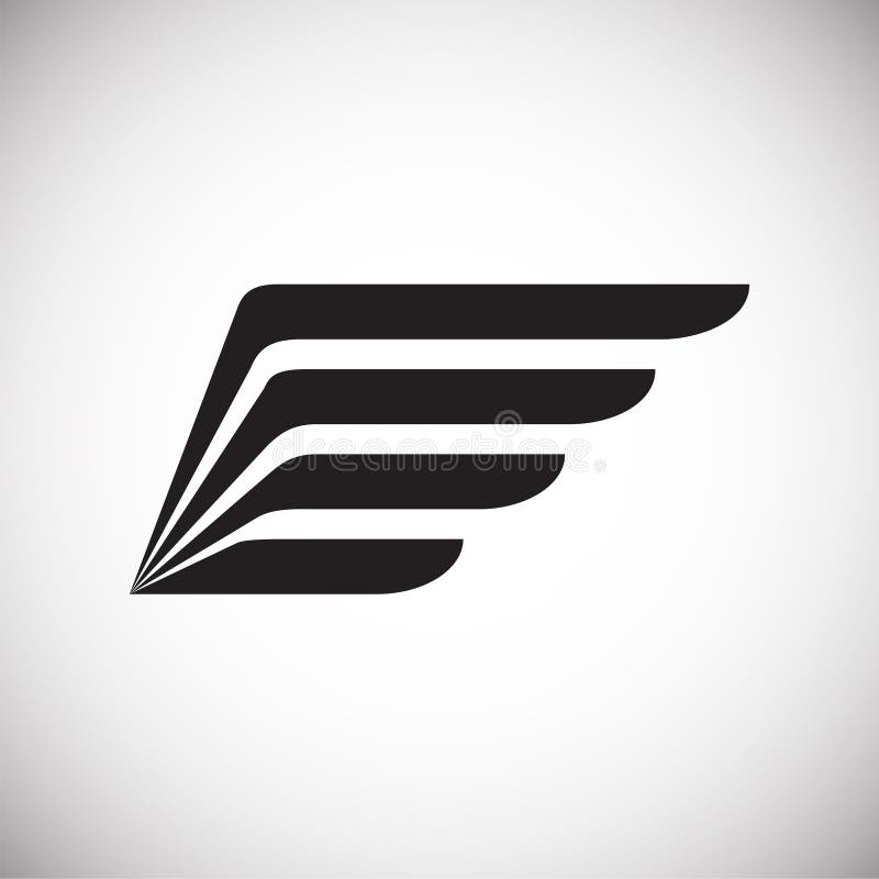 Wing Icon on White Background for Graphic and Web Design. Simple Vector ...