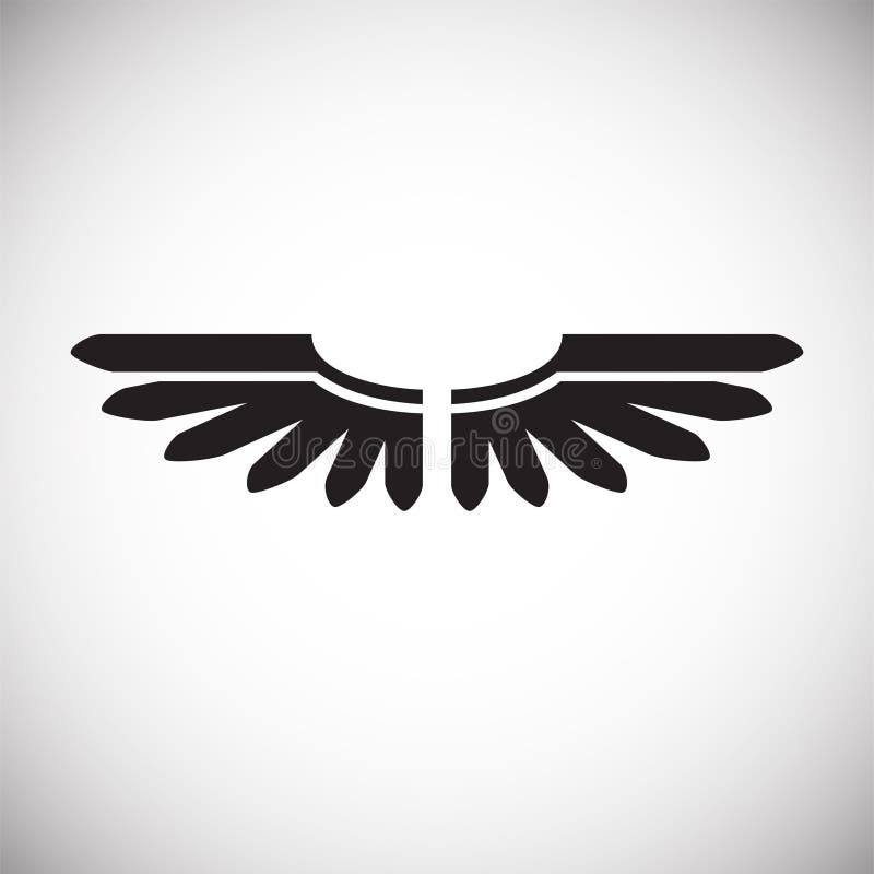Wing Icon on White Background for Graphic and Web Design. Simple Vector ...